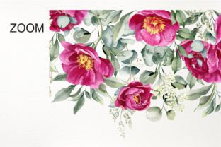 Floral Border PNG. Pink Flowers Clipart Graphic by WatercolorGardens ...