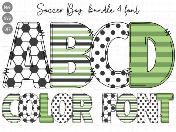 58 Soccer Alphabet Designs & Graphics