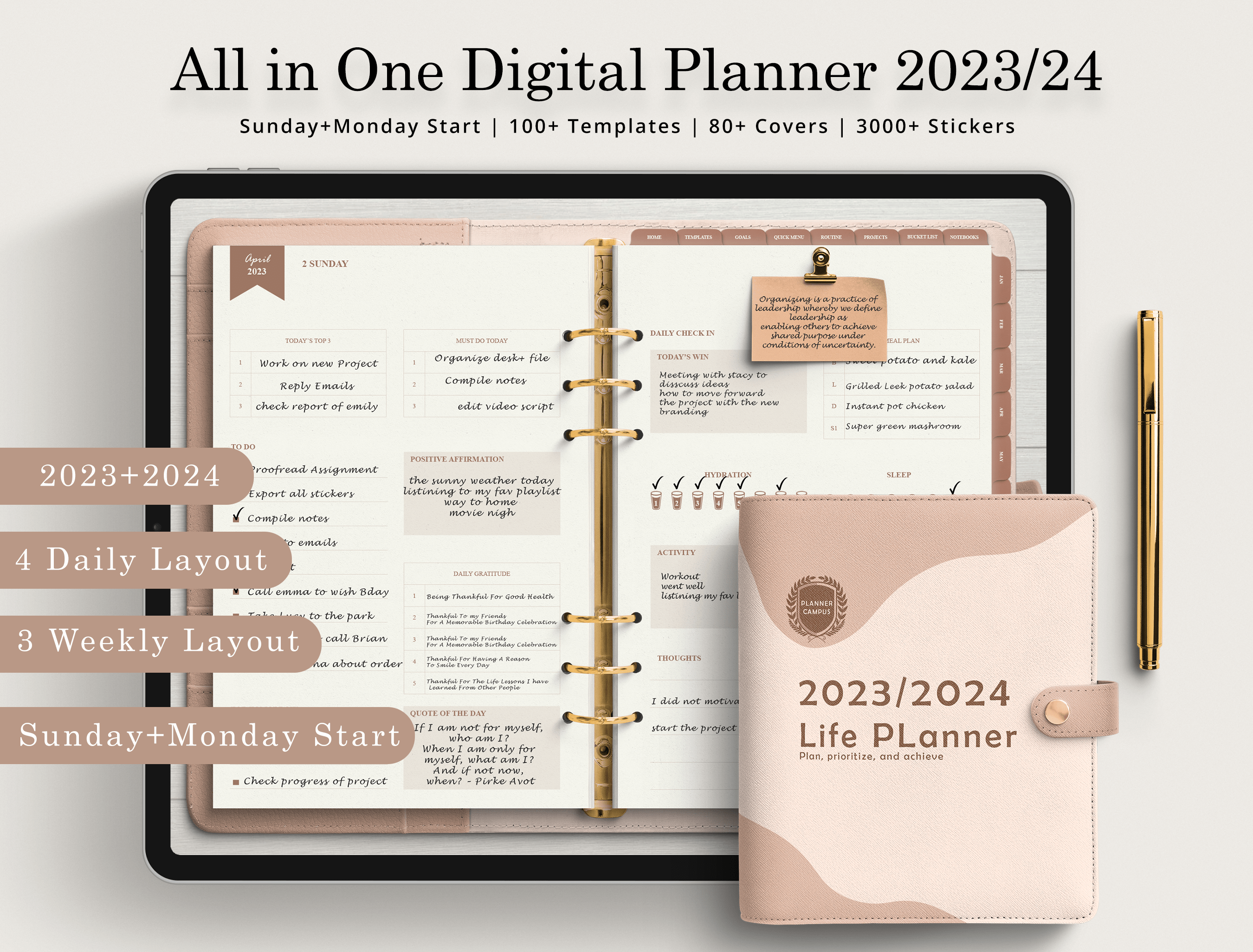 Digital Planner 2023-2024 Graphic by Planners Campus · Creative Fabrica
