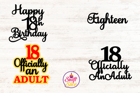 Hello Age Cake Topper SVG Bundle Graphic by swiftyslice · Creative Fabrica