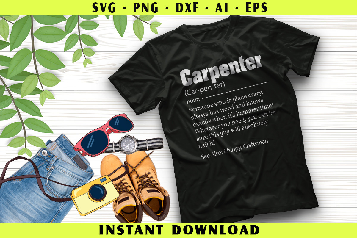 Tim and Ted Definition of a Carpenter Graphic by Graphics BD · Creative ...