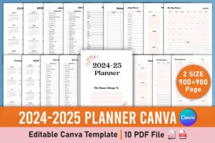 Editable 2024-2025 Planner Canva Graphic by Mustafiz · Creative Fabrica