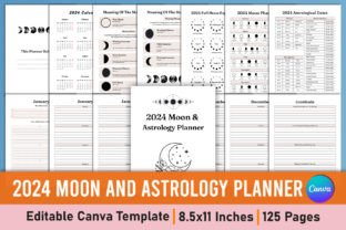 2024 Moon and Astrology Planner Canva Graphic by Mustafiz · Creative ...