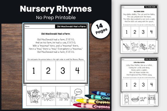 Nursery Rhyme Story Worksheets - No Prep Graphic by TheStudyKits ...