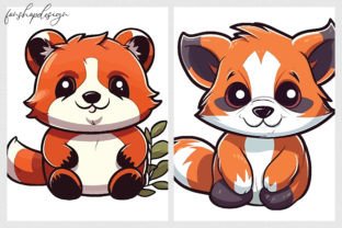 Cute Red Panda 2d Illustration Graphic by FonShopDesign · Creative Fabrica
