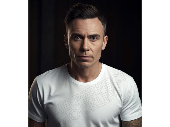Gildan 64000 Male Model T-Shirt Mockup Graphic by The Mockup Broject ...