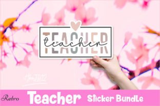Retro Teacher Sticker Bundle. Graphic by Hkartist12 · Creative Fabrica