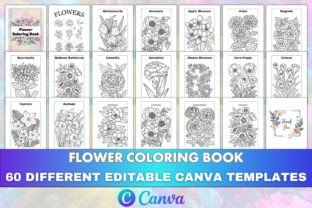 Canva Editable Flower Coloring Book KDP Graphic by KDP Mount · Creative ...