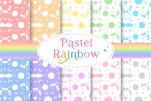 PASTEL RAINBOW Digital Paper Pack Graphic by Finiolla Design · Creative ...