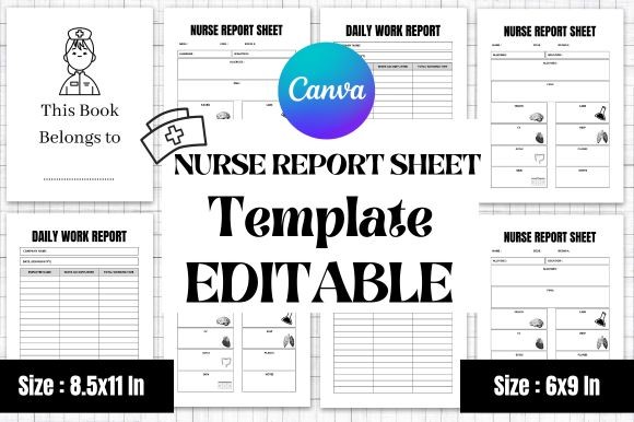 Nurse Report Sheet Template Graphic by mixxdigitaldesign · Creative Fabrica