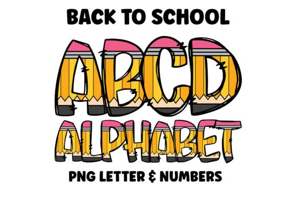 Back to School Doodle Alphabet Letters Graphic by superdong_nu ...