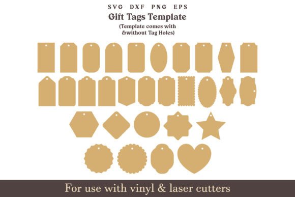 Custom Gift Tags SVG Bundle Templates · Creative Fabrica