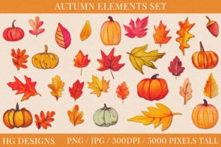 Autumn Elements Set Graphic by HG Designs · Creative Fabrica