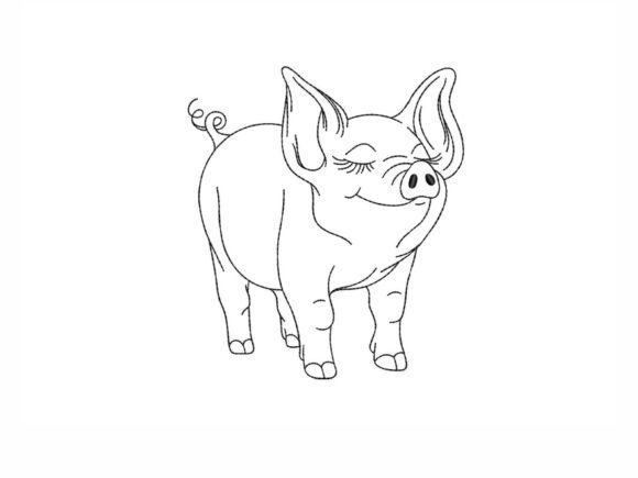 47 Pig Embroidery Designs & Graphics