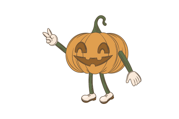 Retro Groovy Halloween Pumpkin SVG Cut file by Creative Fabrica Crafts ...
