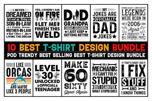 Vintage T-Shirt Design Bundle Graphic by T-Shirt Design Bundle ...