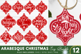 Arabesque Christmas SVG Bundle Graphic by Regulrcrative · Creative Fabrica