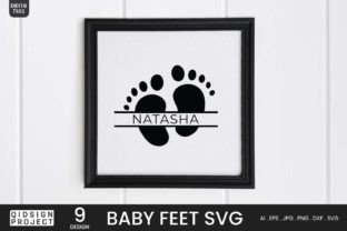 Baby Feet Svg, Baby SVG, Split Monogram Graphic by qidsign project ...