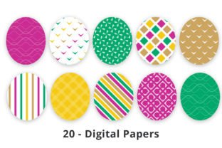 Bright Digital Papers Graphic by Lemon Paper Lab · Creative Fabrica