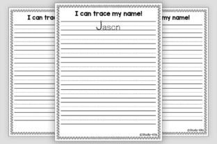 Print & Practice Name Tracing Worksheets Graphic by TheStudyKits ...
