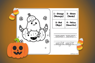 Color by Number Halloween (Spanish) Graphic by Math4Bilinguals ...