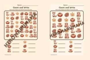 Preschool Fall Counting Graphic by Hiromarumama · Creative Fabrica