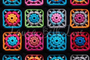 Granny Square Crochet Backgrounds Pattns Graphic by Laura Beth Love ...