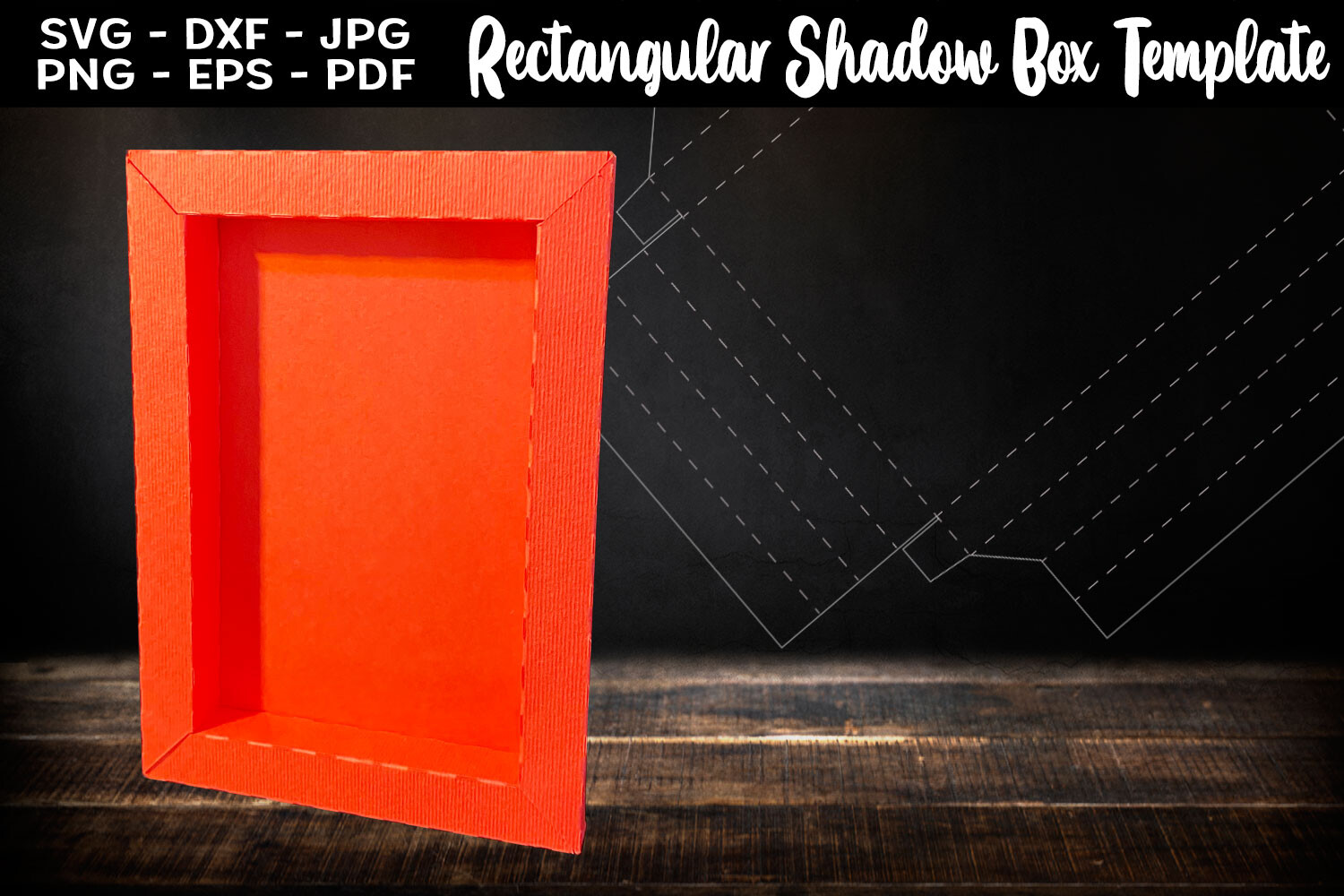 Rectangular Shadow Box Template SVG Graphic by Aleksa Popovic ...