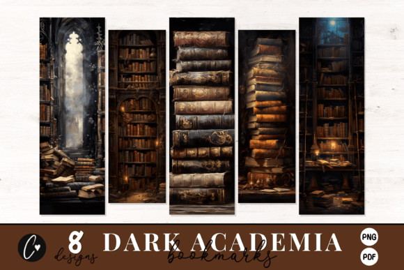 Dark Academia Printable Bookmark Graphic by Christine Fleury · Creative ...