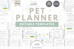 Pet Planner Canva Templates | SAGE Graphic by TWCprintables · Creative ...