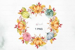 Fall Floral Frame with Pumpkins Graphic by CaraulanStore · Creative Fabrica