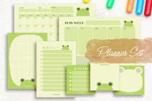 Cute Frog Planner Set Digital Download Graphic by Little Craftlab ...