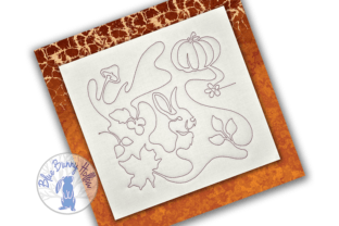Fall Countryside Bunny, E2E Quilting · Creative Fabrica