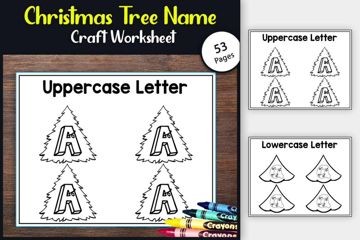 Christmas Tree Name Craft Bulletin Board Graphic by TheStudyKits ...