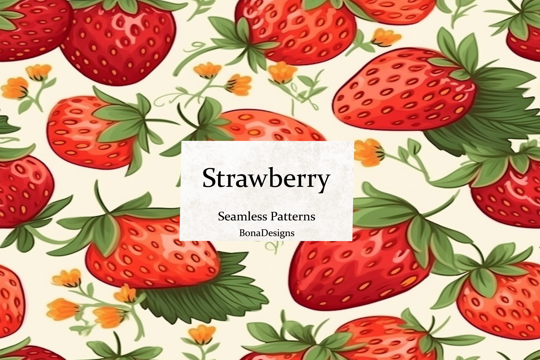 Strawberry Seamless Pattern Graphic by BonaDesigns · Creative Fabrica