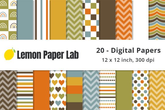 Earth Tones Digital Background Patterns Graphic by Lemon Paper Lab ...