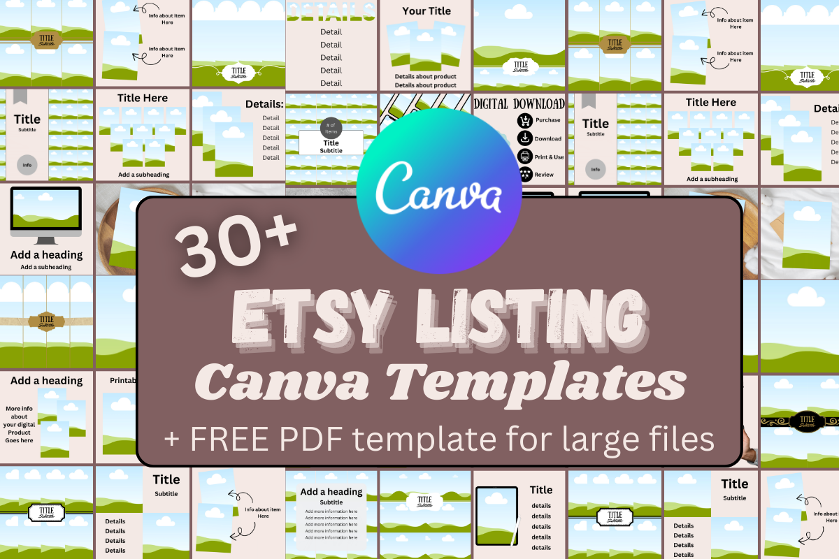 30+ Etsy Listing Canva Template Set +PDF Graphic by ByAshleyDesignStore ...