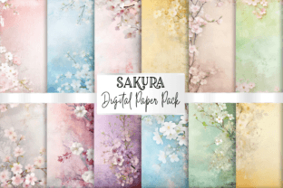 Sakura Digital Backgrounds Graphic by Luv Bijou · Creative Fabrica