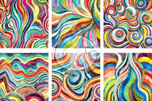 Funky Stripes - Watercolor Patterns Graphic by Prawny · Creative Fabrica