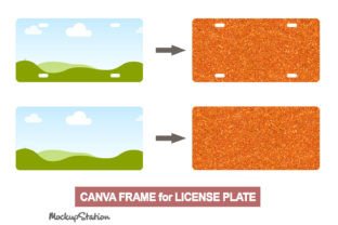 License Plate Canva Frame Template Graphic by Mockup Station · Creative ...