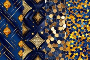 Navy Blue Luxury Digital Papers Graphic by BonaDesigns · Creative Fabrica