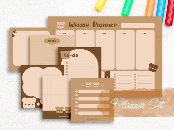 Cute Frog Planner Set Digital Download Graphic by Little Craftlab ...