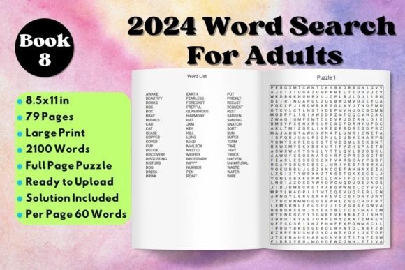 29 Adults Word Searches Designs & Graphics