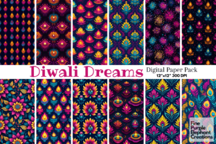 Indian Diwali Hindu Festival Pattern Graphic by finepurpleelephant ...
