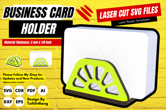 Business Card Holder | Laser Cut | SVG · Creative Fabrica