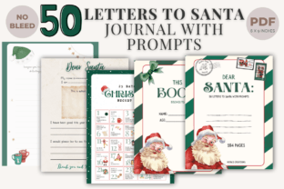 50 Letters to Santa Prompt Journal Graphic by Nora as · Creative Fabrica