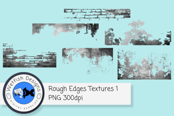 6 Rough Edges PNG 300dpi Graphic by Wetfish Designs · Creative Fabrica