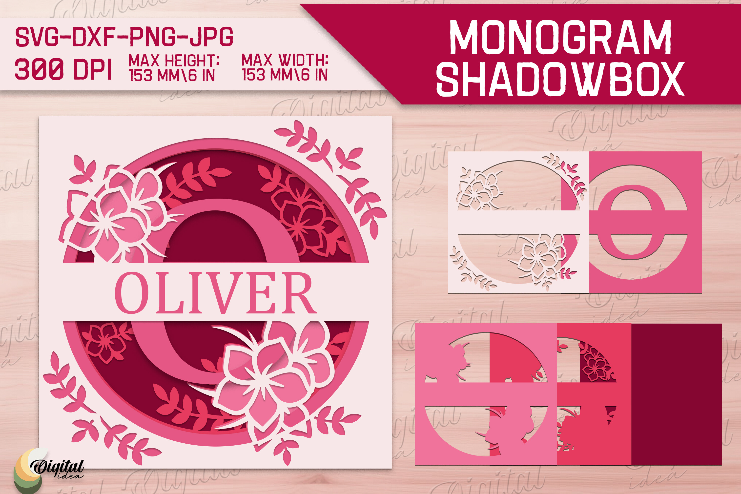 Shadow Box Alphabet. Light Box Monogram · Creative Fabrica