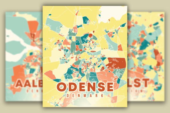 10 Odense Map Designs & Graphics