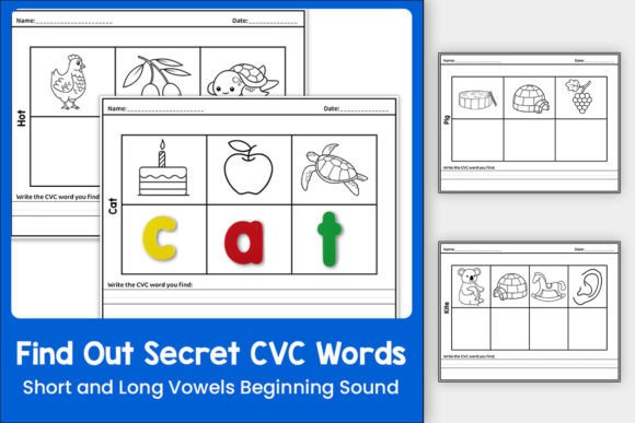 Secret CVC Words & Letter Sound Practice Graphic by TheStudyKits ...